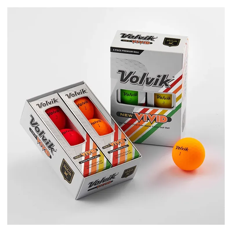 Volvik - Achat 6 Balles De Golf Vivid Rouge Et Orange Mattes.|Golf Plus
